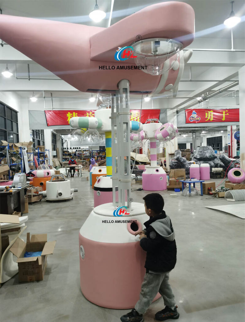 Children’s Indoor Playground Ball Games Machine Rotary Plane